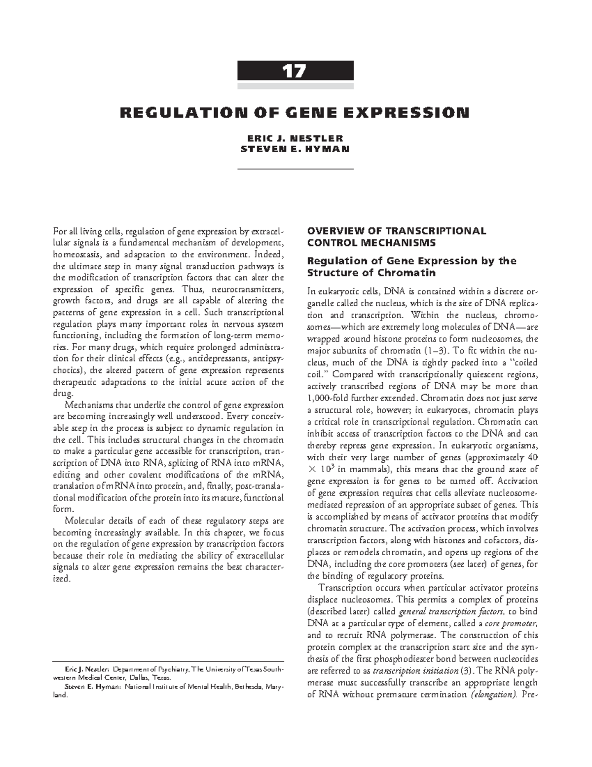 Gene-expression - A notes for genes expression - 1 7 R E G U L A T I O ...