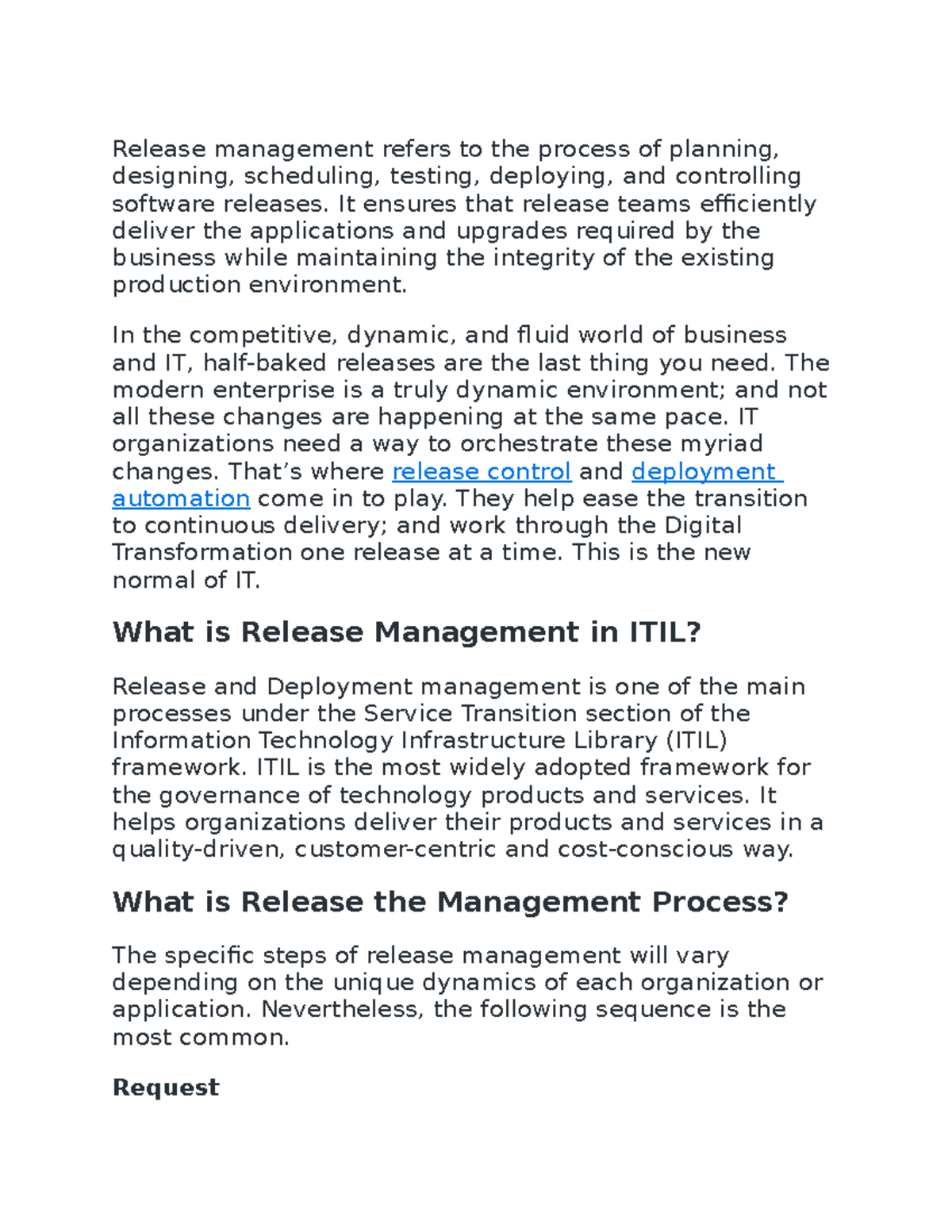 Release management - About Information Technology operations - Release ...