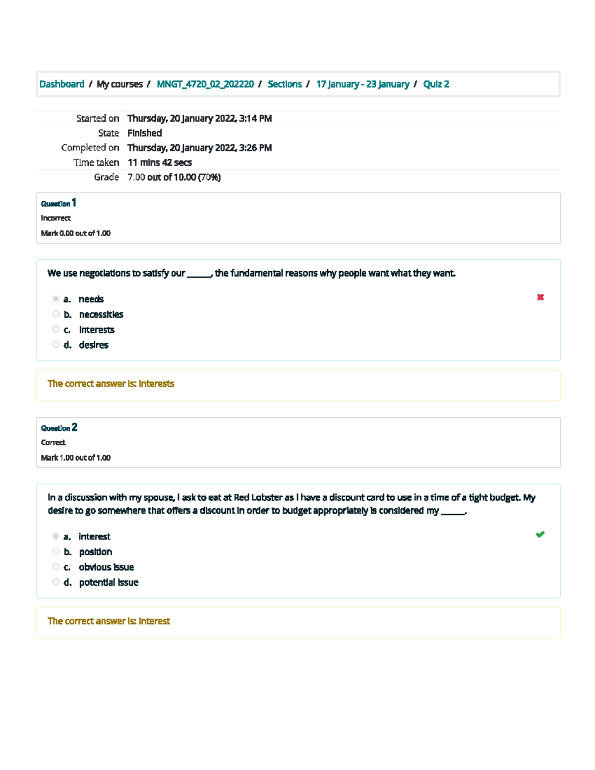 Quiz 2b - Quiz 2b - MNGT 4751 - Studocu