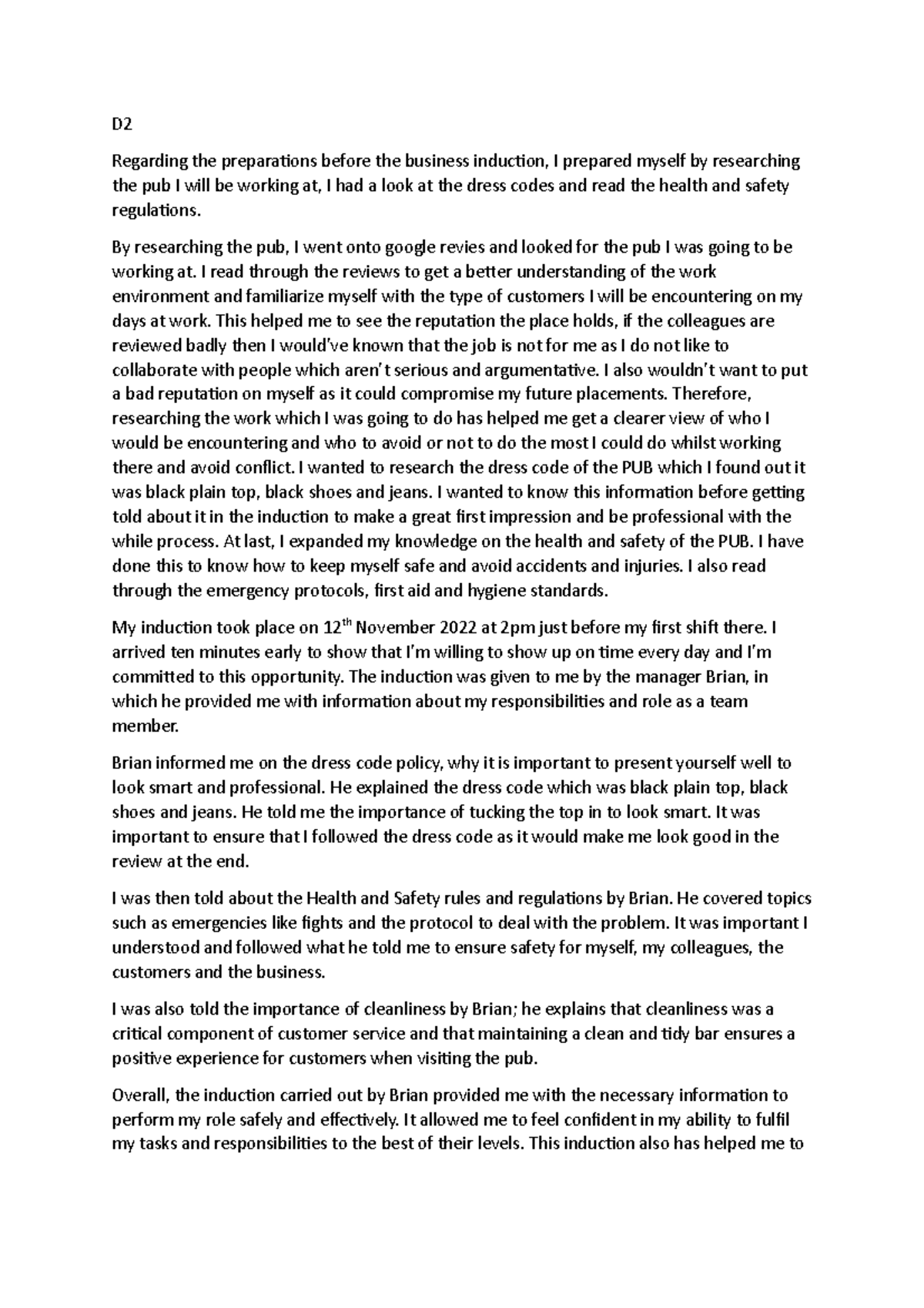 D2 suzanne - asfasfasf - D Regarding the preparations before the ...