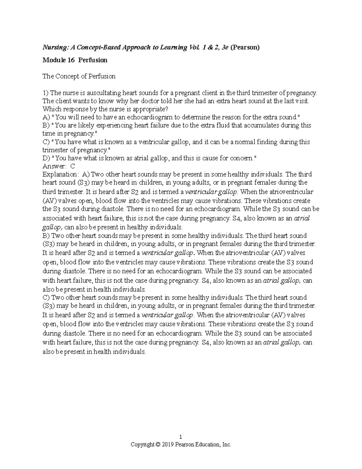 Module 16 test bank - Nursing: A Concept-Based Approach to Learning Vol ...