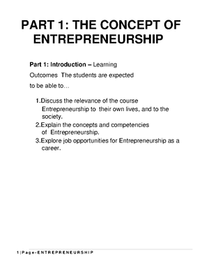 Entrepreneurship Quarter 2 LAS 1 Answers Key - ENTREPRENEURSHIP QUARTER ...