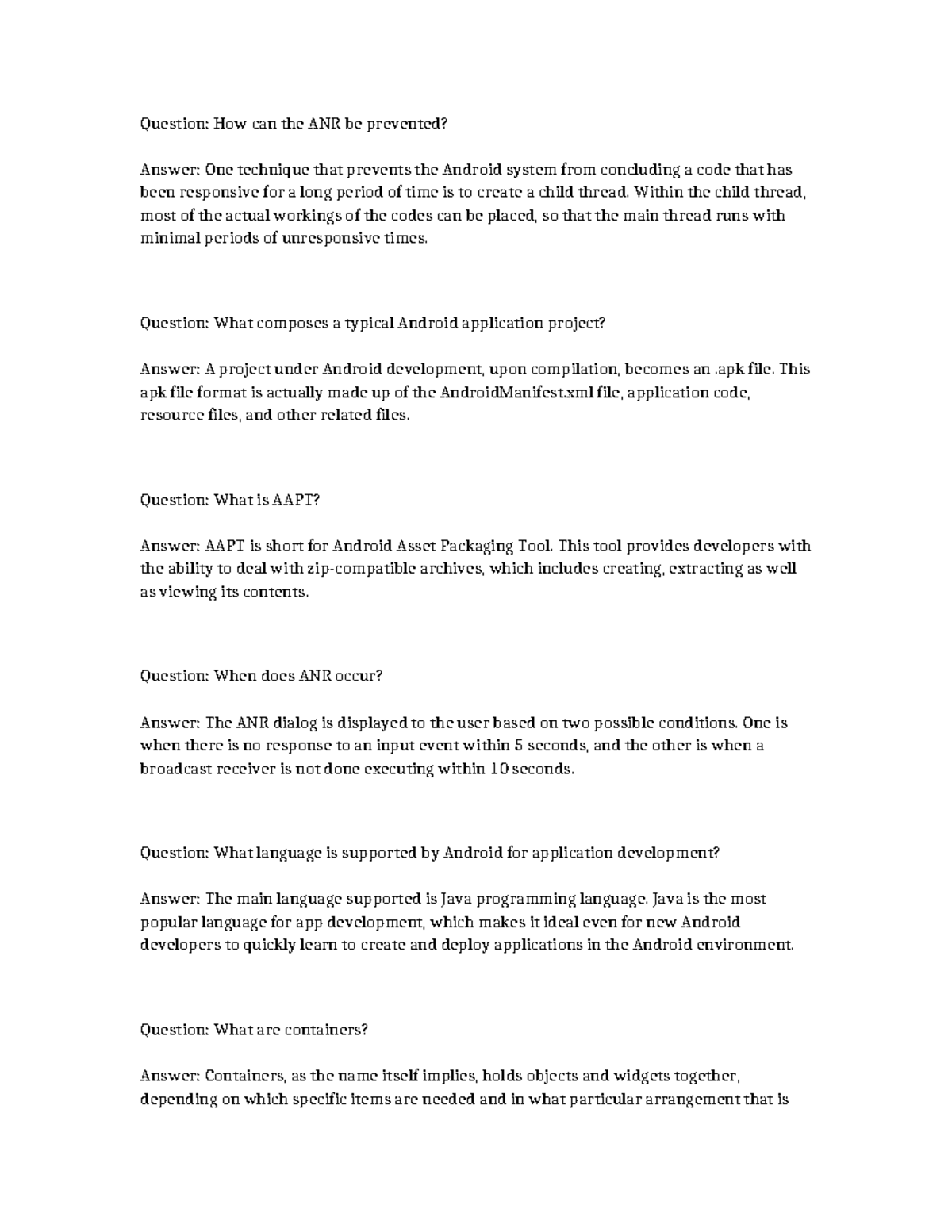 Storehouse's euramerican margette - Question: How can the ANR be ...