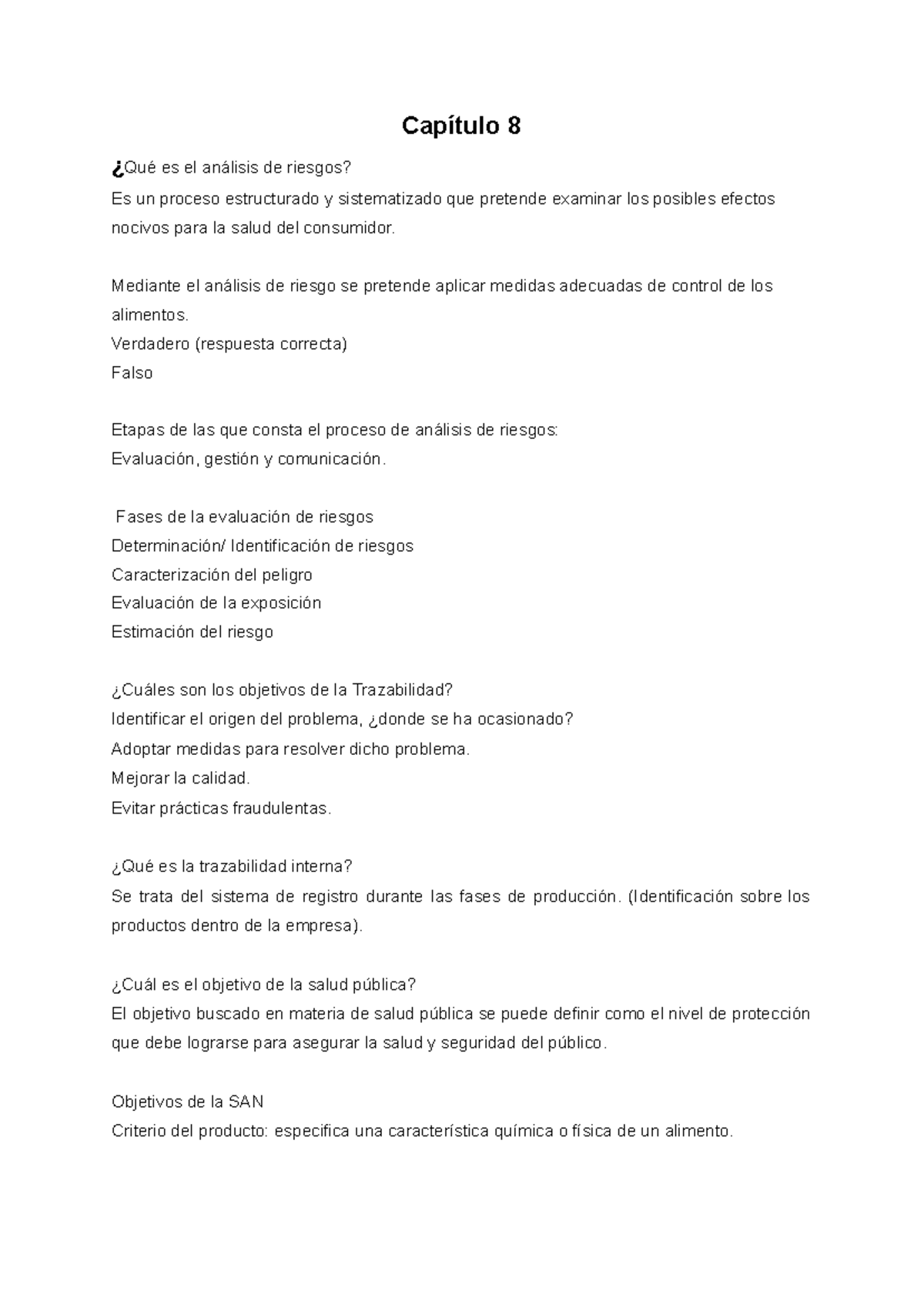 Guía para la prueba - Capítulo 8 ¿Qué es el análisis de riesgos? Es un ...
