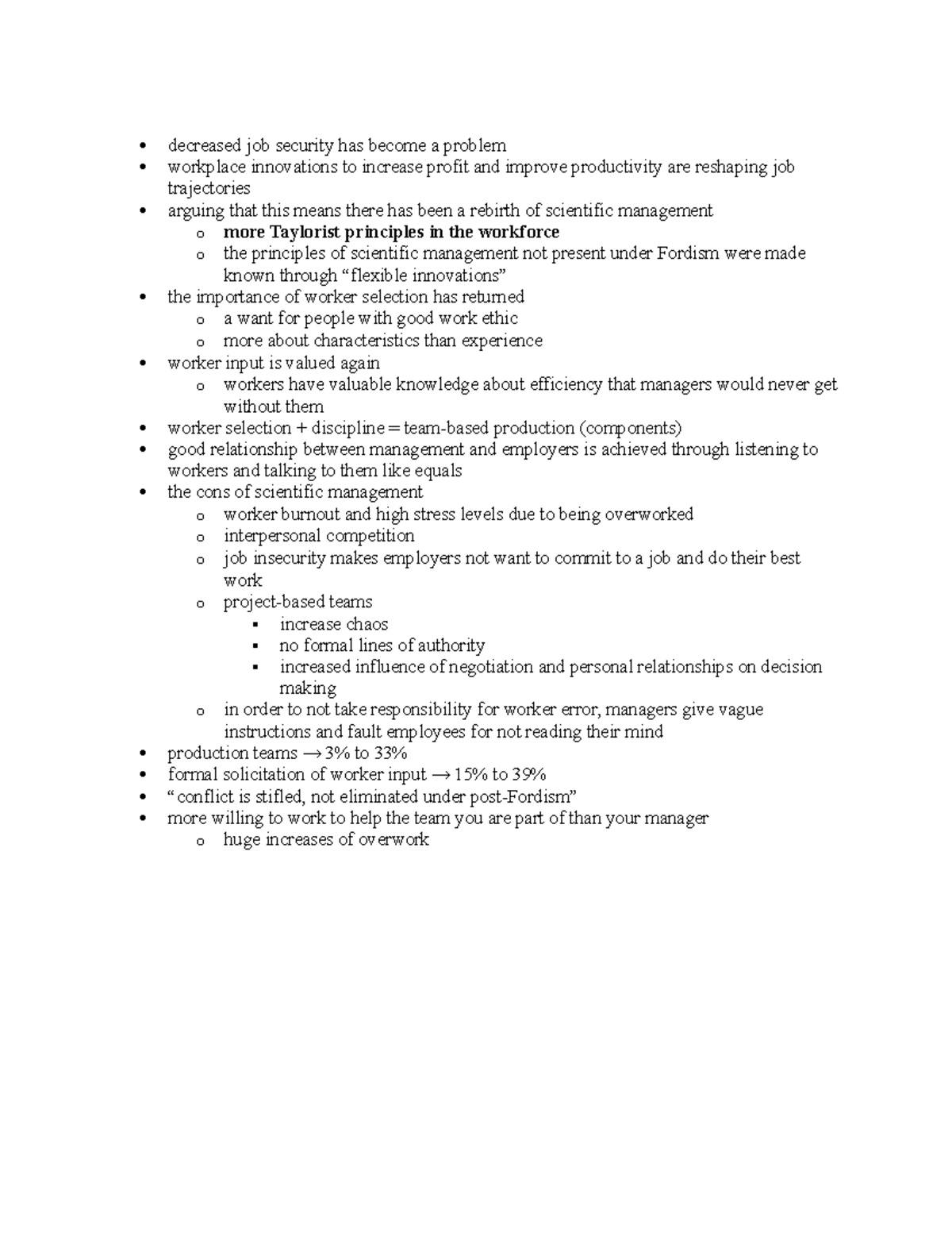 Neo-Taylorism at Work by Crowley et al - decreased job security has ...