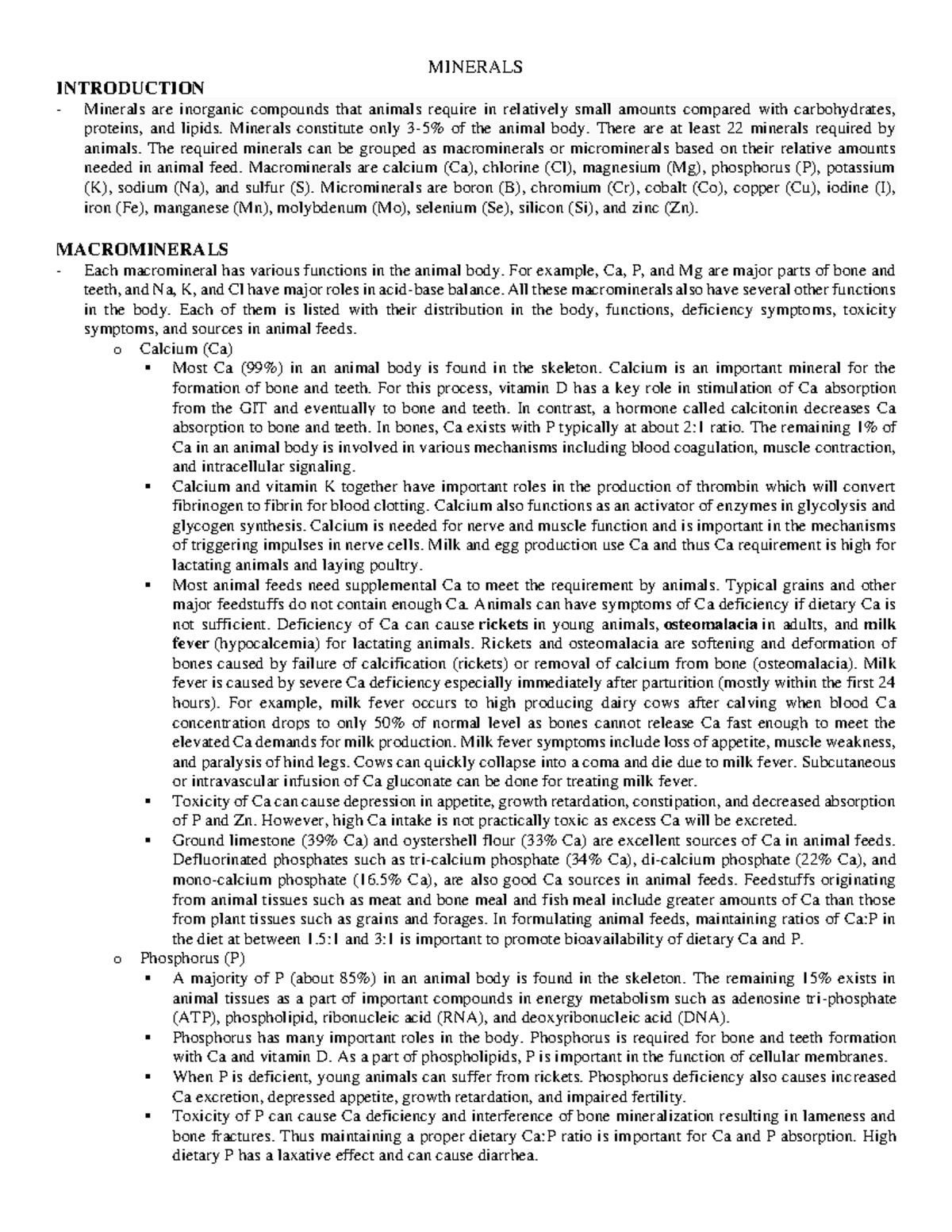 Minerals - Notes. - INTRODUCTION Minerals are inorganic compounds that ...