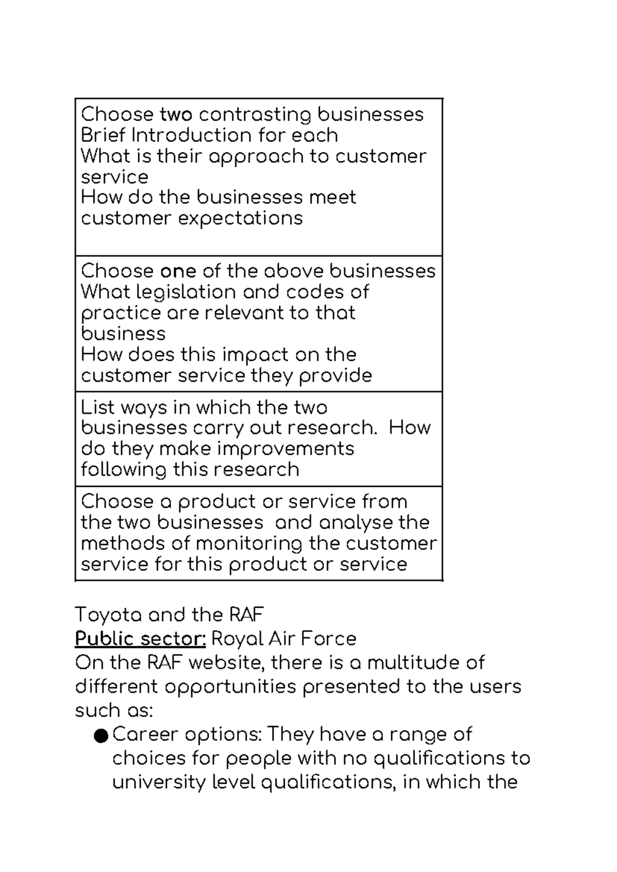 Dannan Noye - Assignment Preparation - Choose two contrasting ...