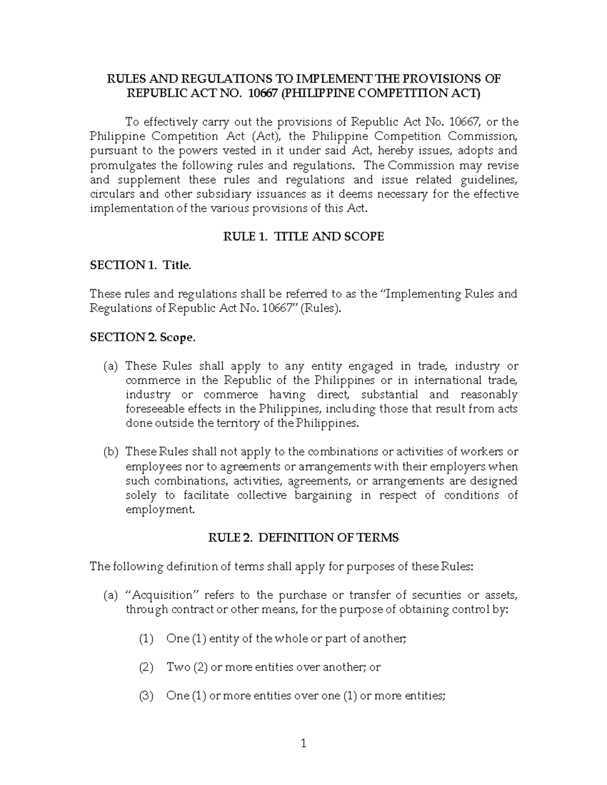 RA 10667 Implementing Rules and Regulations 1 - RULES AND REGULATIONS ...