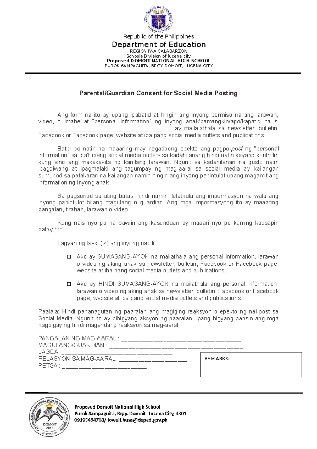 Parental-consent - FSVGSDVBZ - Republic of the Philippines Department ...