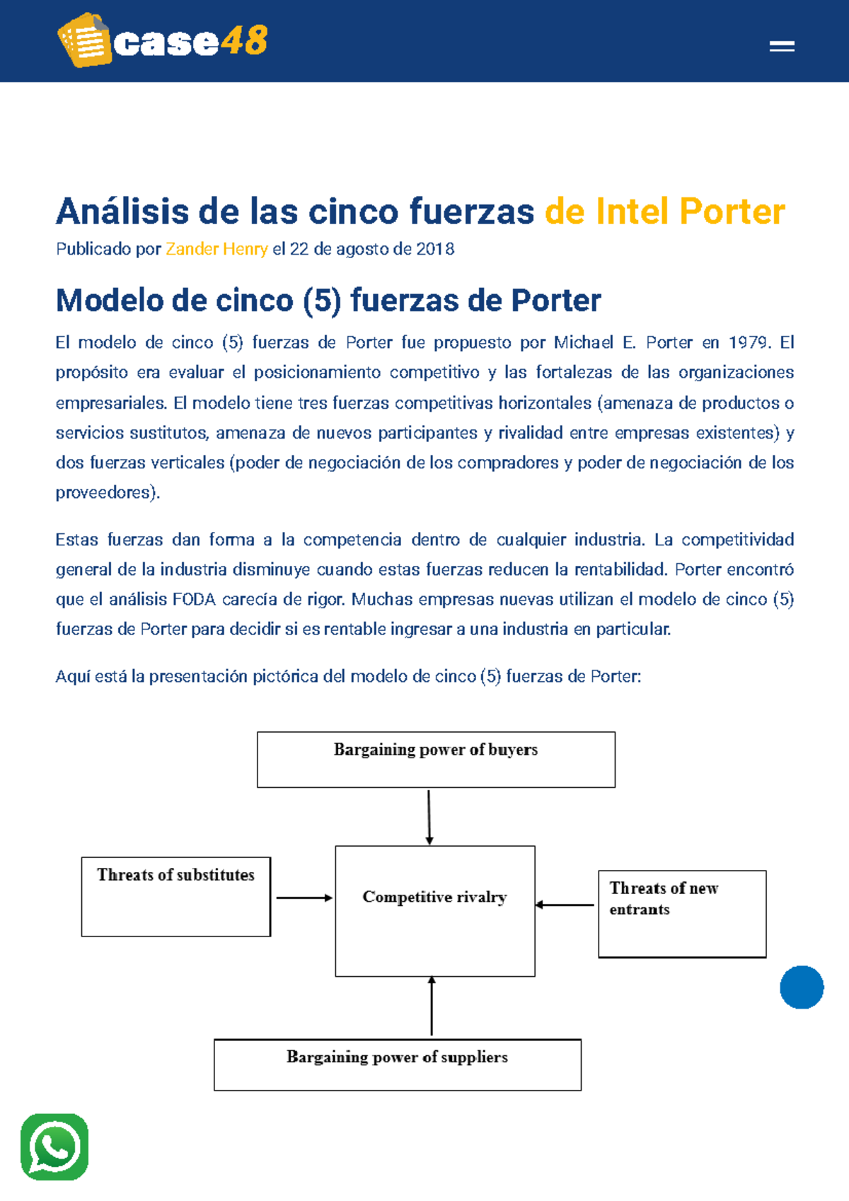 Análisis de las cinco fuerzas de Intel Porter II - Análisis de las ...