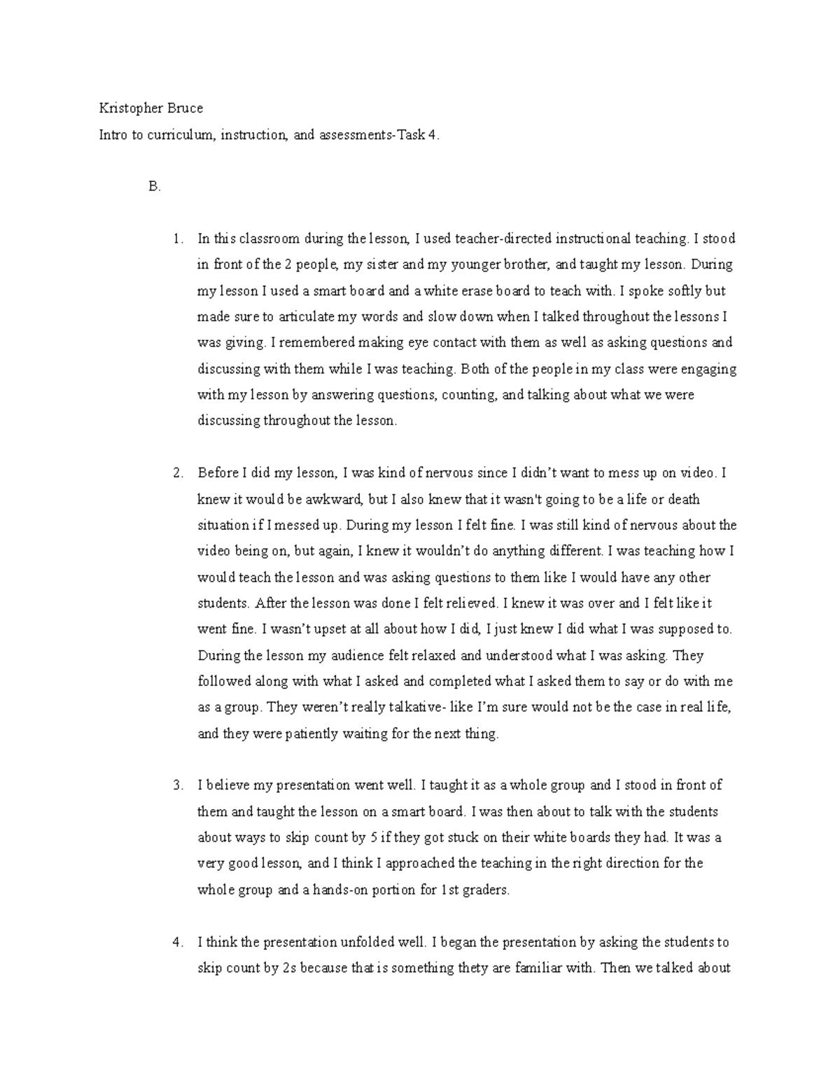 Task 4 WGU - Nothing - Kristopher Bruce Intro to curriculum ...