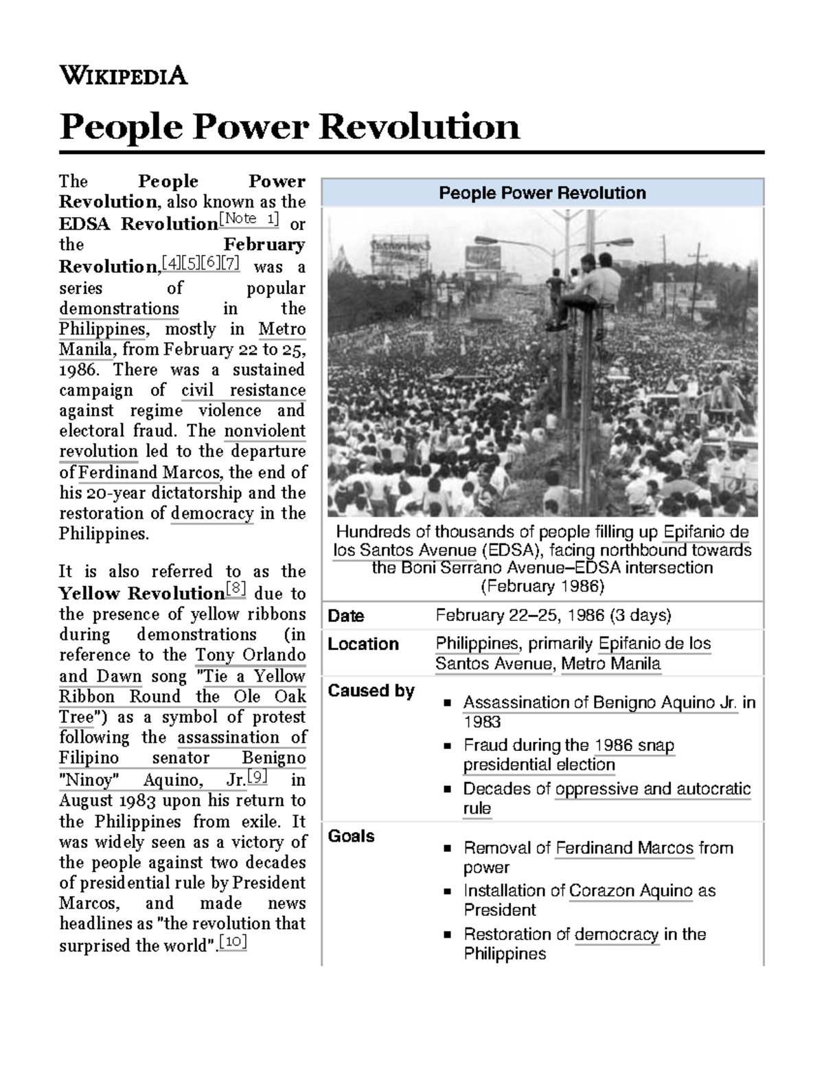 People Power Revolution: Events that lead to the People Power ...