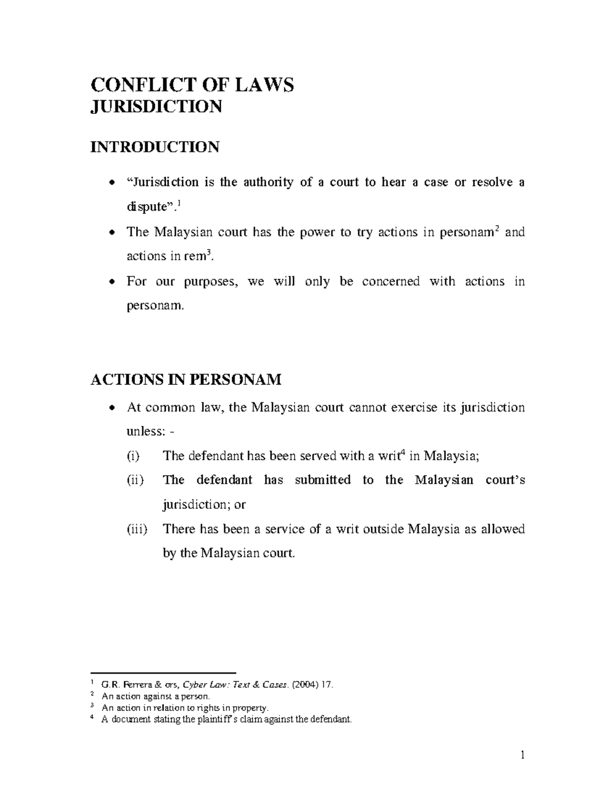 Conflict of Laws - Article relating to law - CONFLICT OF LAWS ...