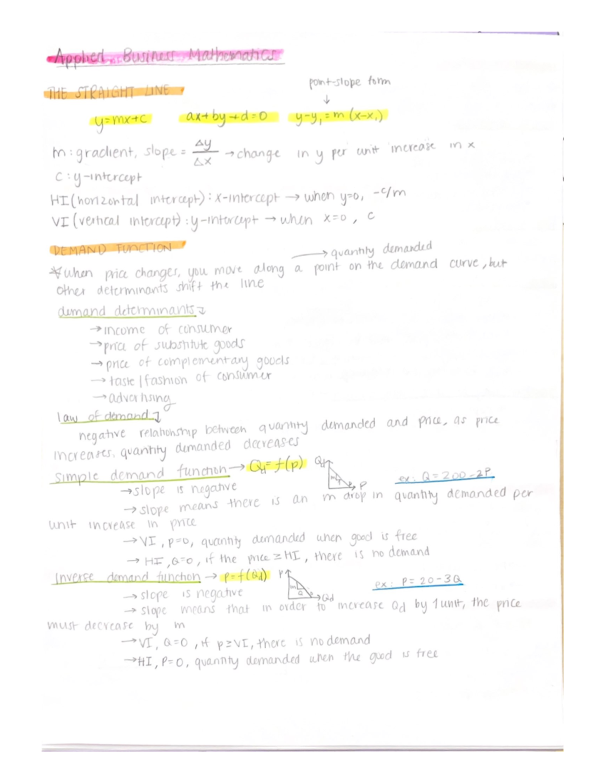 ABM midterm notes - Applied Business Mathematics - Studocu