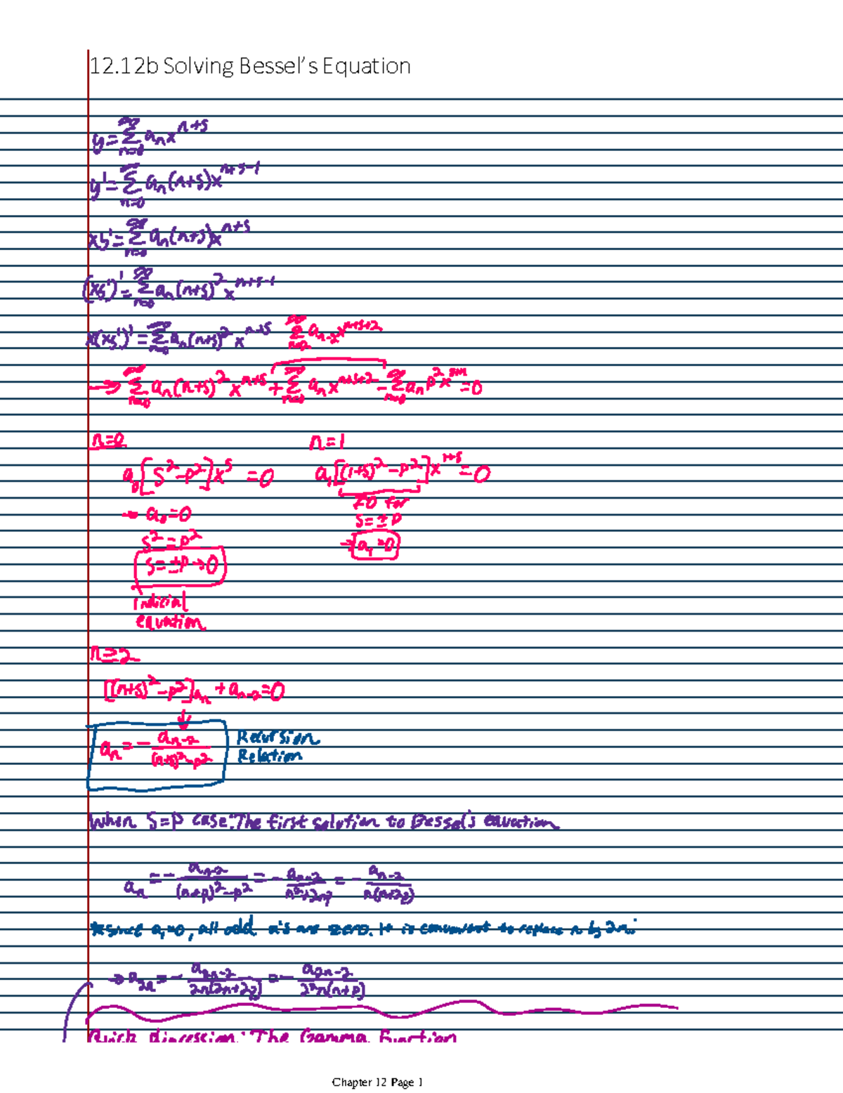 12.12b Solving Bessel’s Equation - 12 Solving Bessel’s Equation WHAT ...