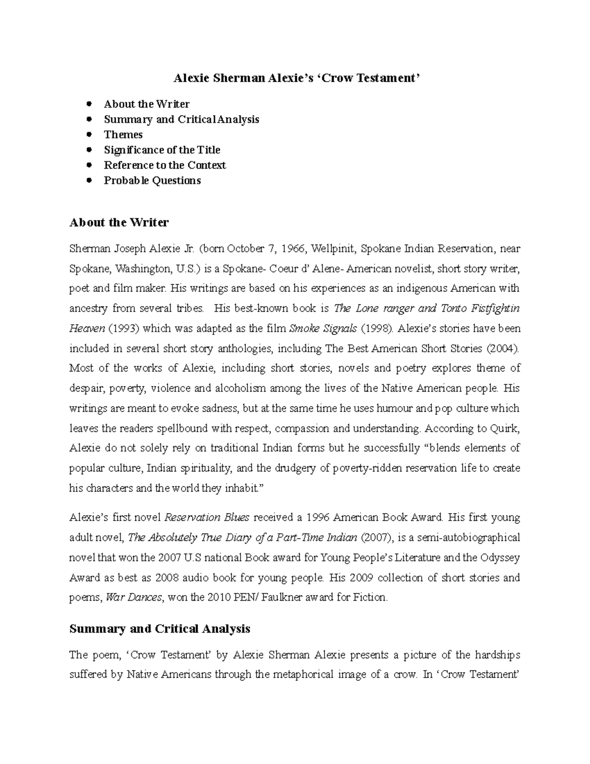 SCOURSE 5: AMERICAN LITERATURE (CORE) - English honours - Studocu