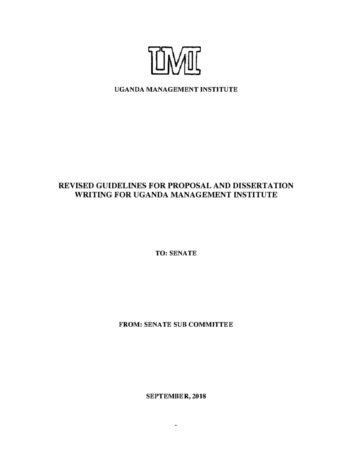 Revised Guideline FOR Proposal AND Dissertation Writting to Senate ...