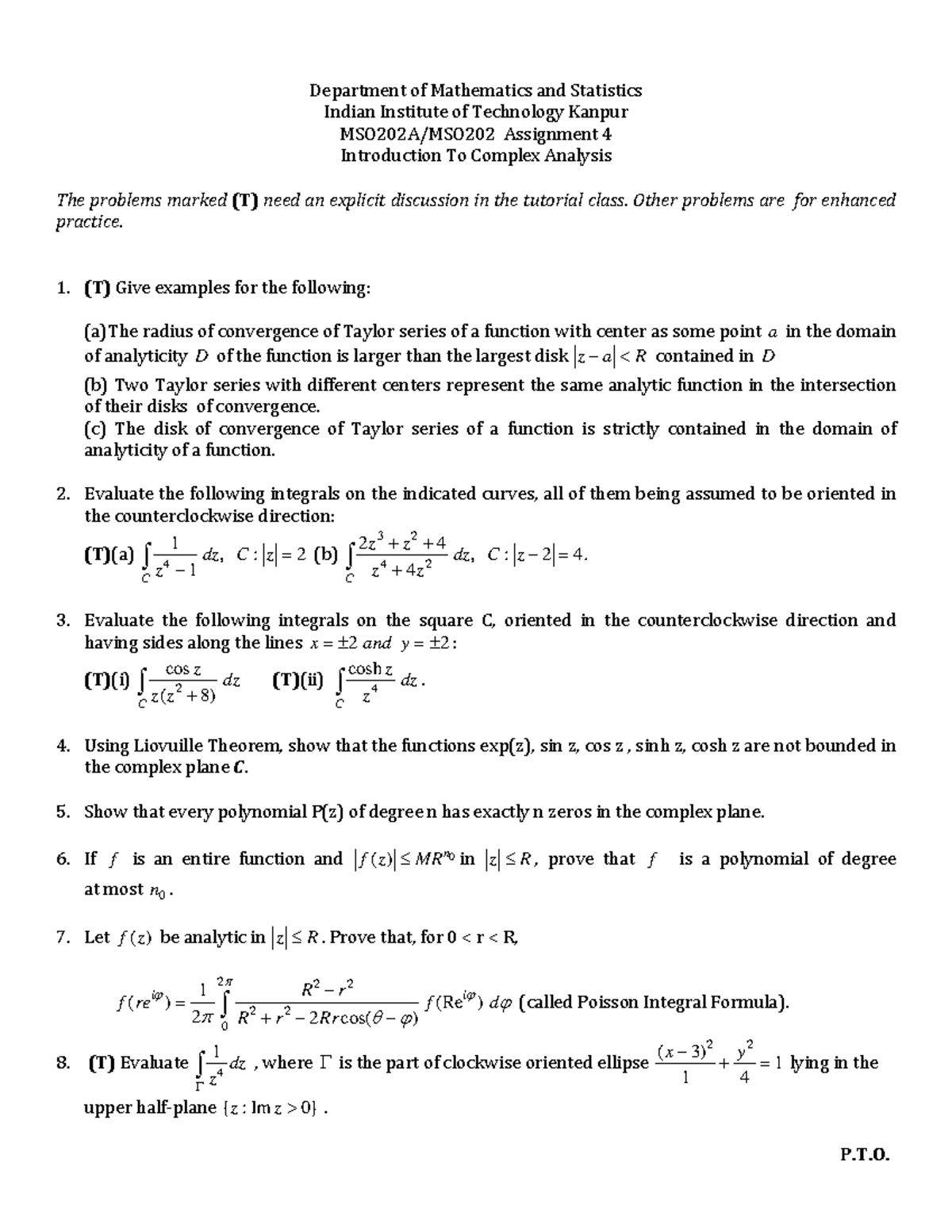 MSO202Assign 4 - Important tutorial/practice for exams shared by ...