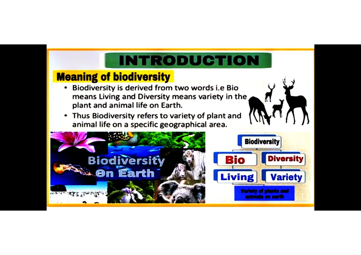 Biodiversity - Biology - INTRODUCTION Meaning of biodiversity ...