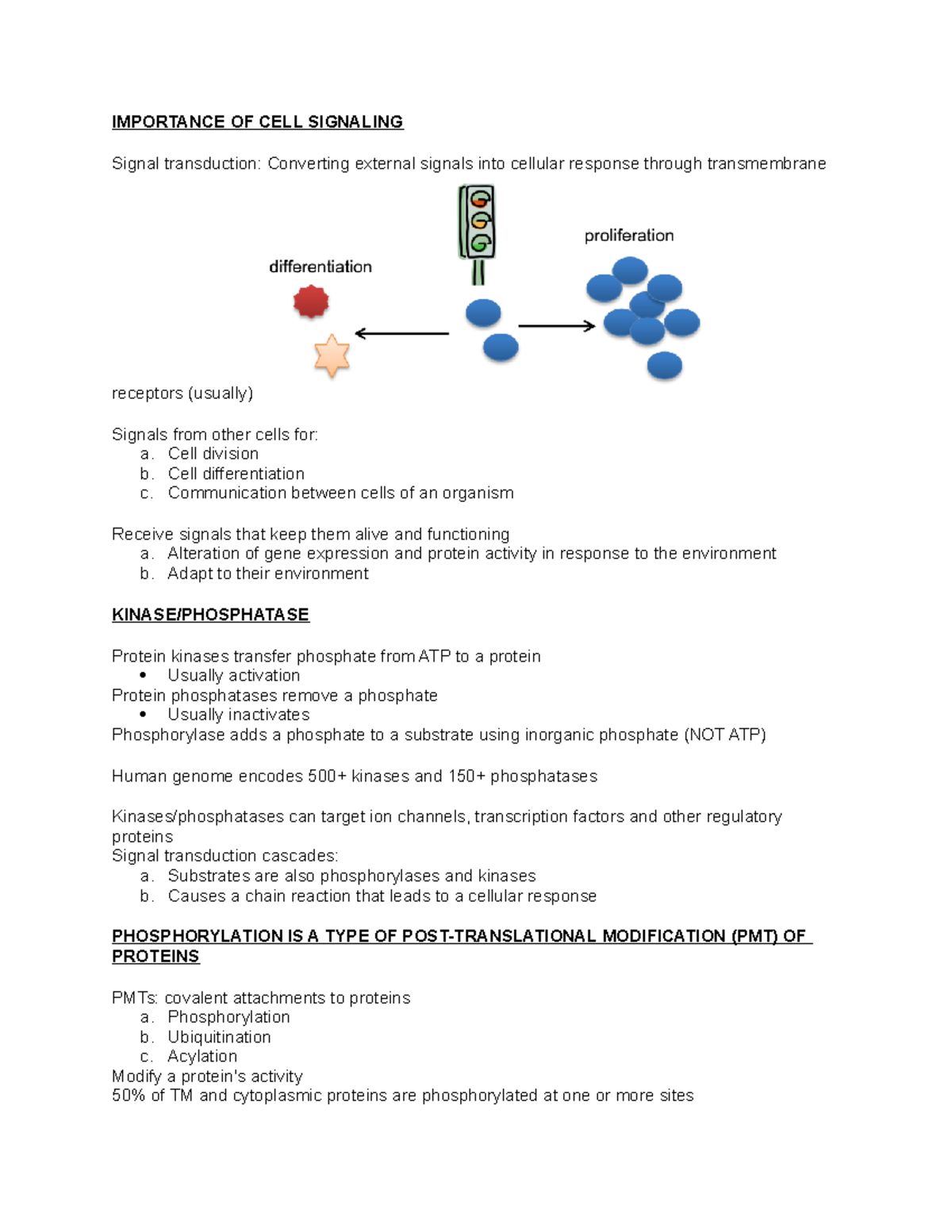 Cell signalling Part 1: Introduction to cell signalling - IMPORTANCE OF ...