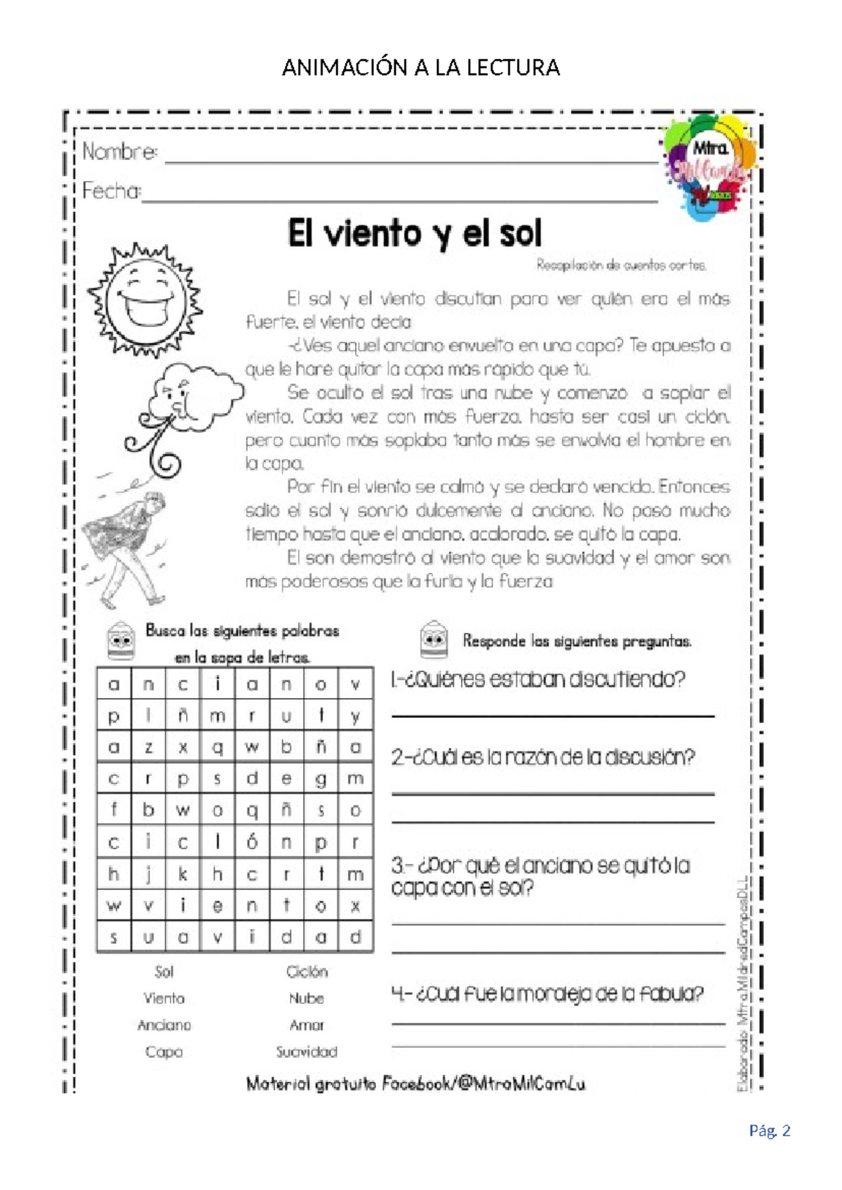 Animación A LA Lectura - ANIMACIÓN A LA LECTURA Nombre: Mtra Cardine ...