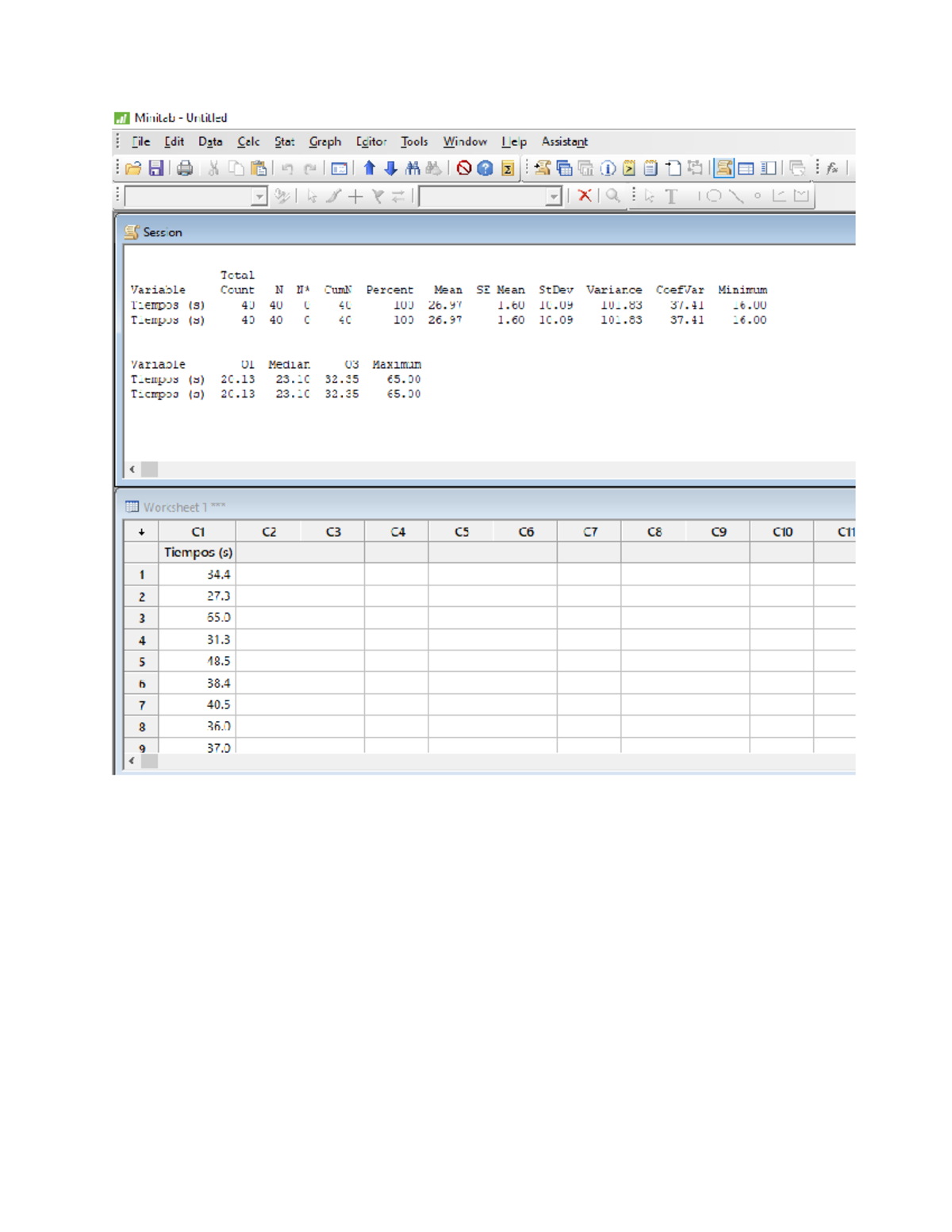 Minitab - TAREA - matematicas 1 - Studocu