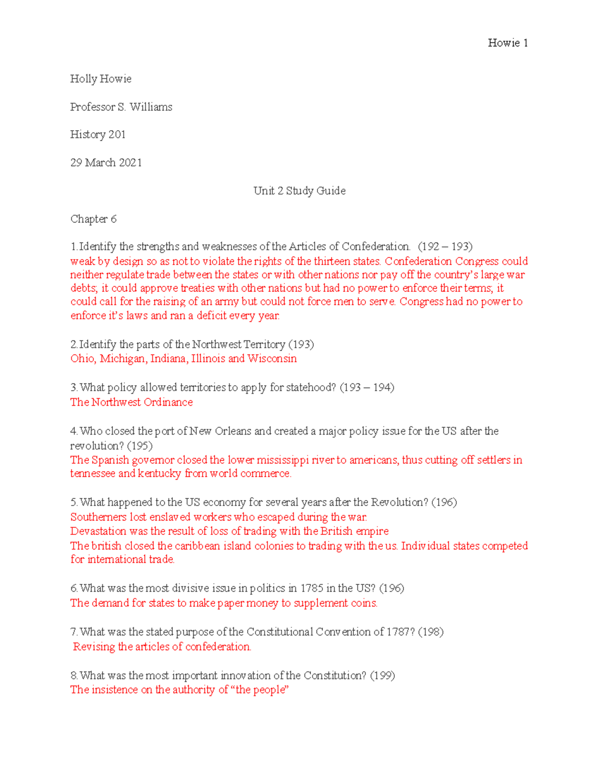 Unit 2 study guide-Holly - BIO211 - York Tech - Studocu