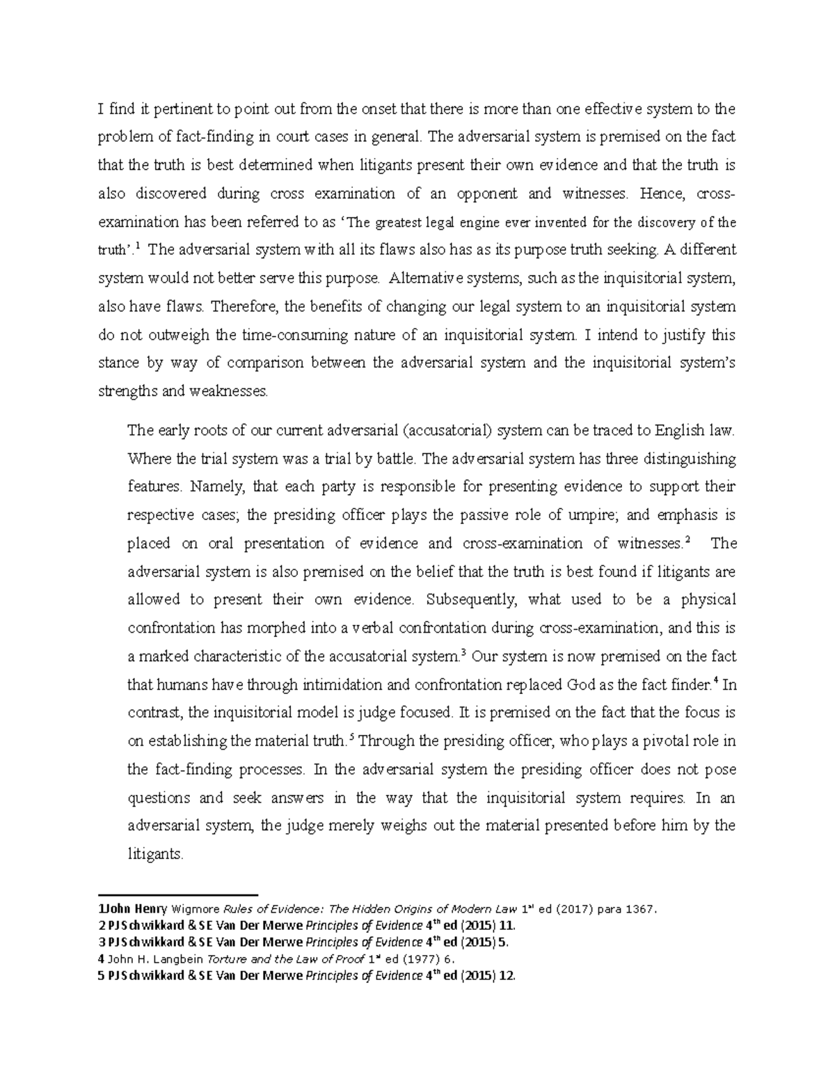 Evidence Research Paper - I find it pertinent to point out from the ...