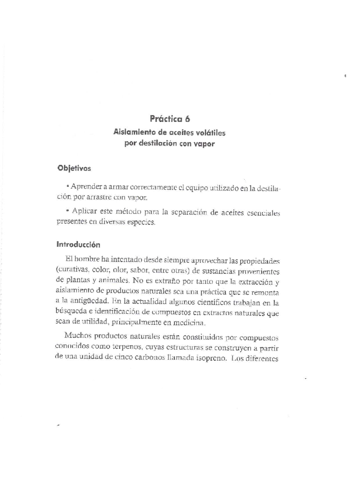 Pràctica 5. Aislam de aceites volat. pag 1 - Termodinámica - Studocu