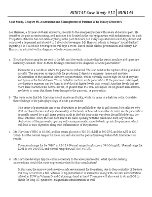 Endocrine Case Study 2 - Ramirez was admitted to the hospital for wrist ...