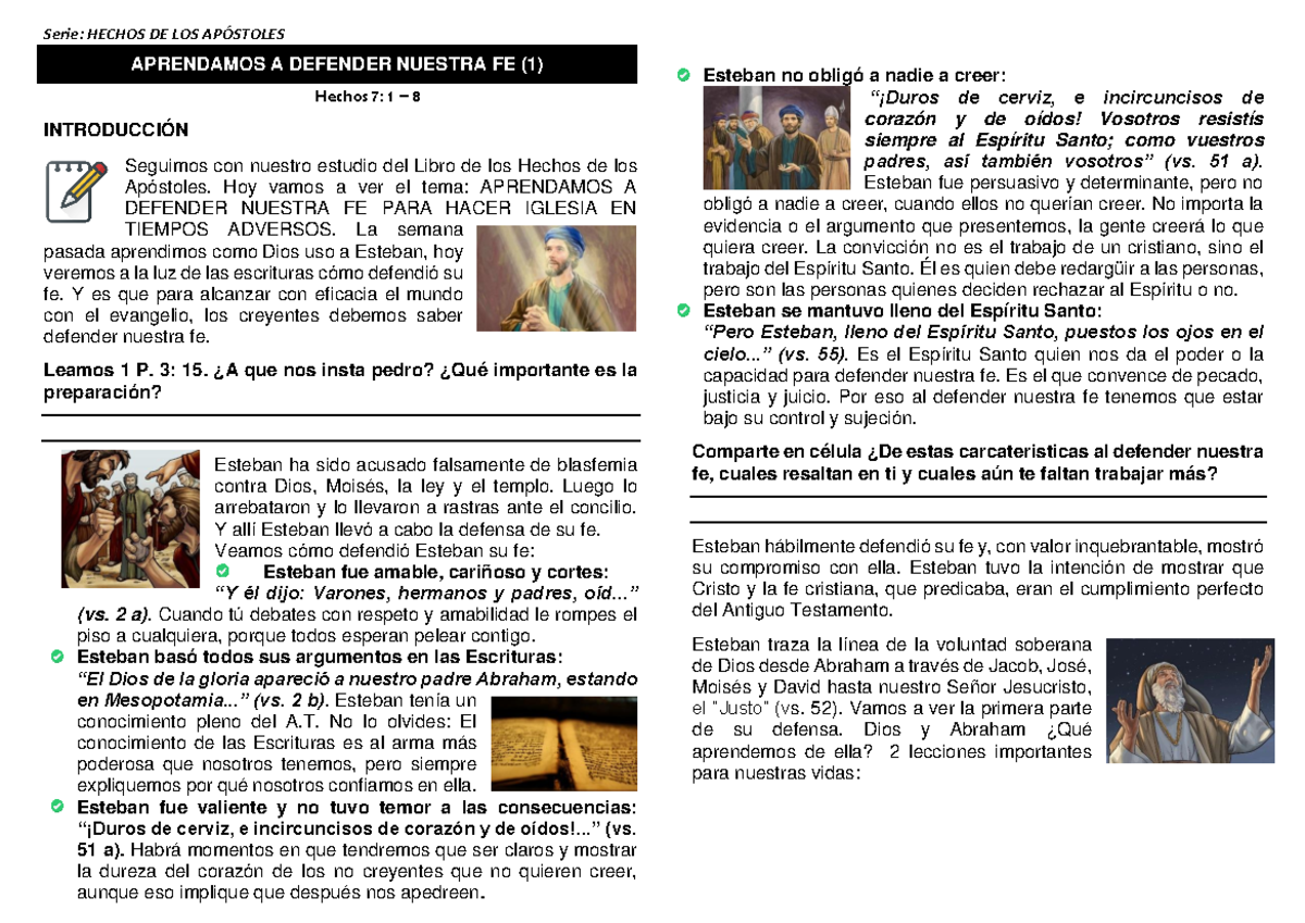 TEMA 25(1) Aprendamos A Defender Nuestra FE - Serie: HECHOS DE LOS ...