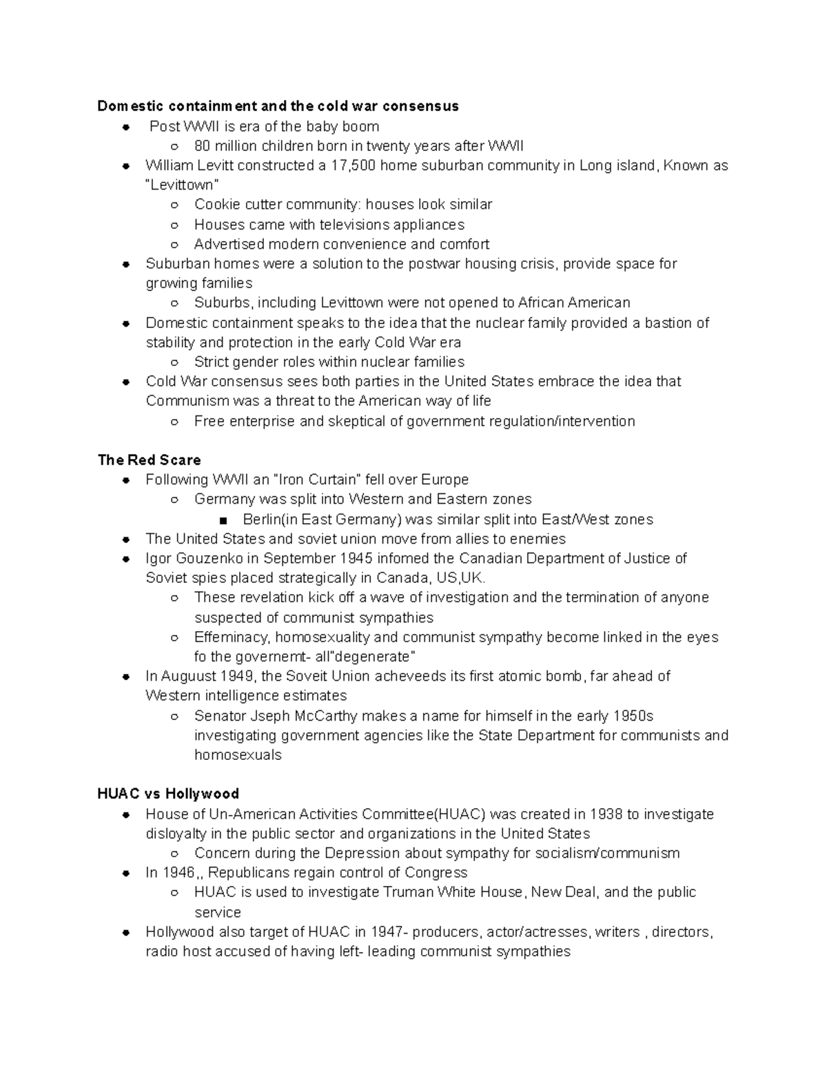 Popular culture - Domestic containment and the cold war consensus Post ...