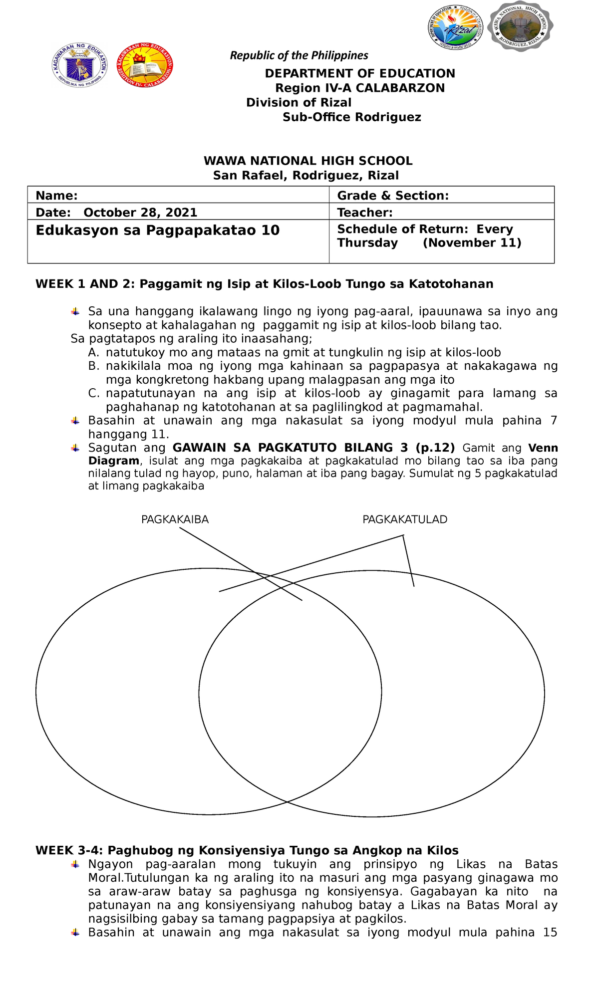 ESP for print tom - eee - Republic of the Philippines DEPARTMENT OF ...