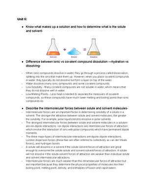 Chemistry Unit 2 - Matter & Energy Summary - Summary of Unit 2: Matter ...
