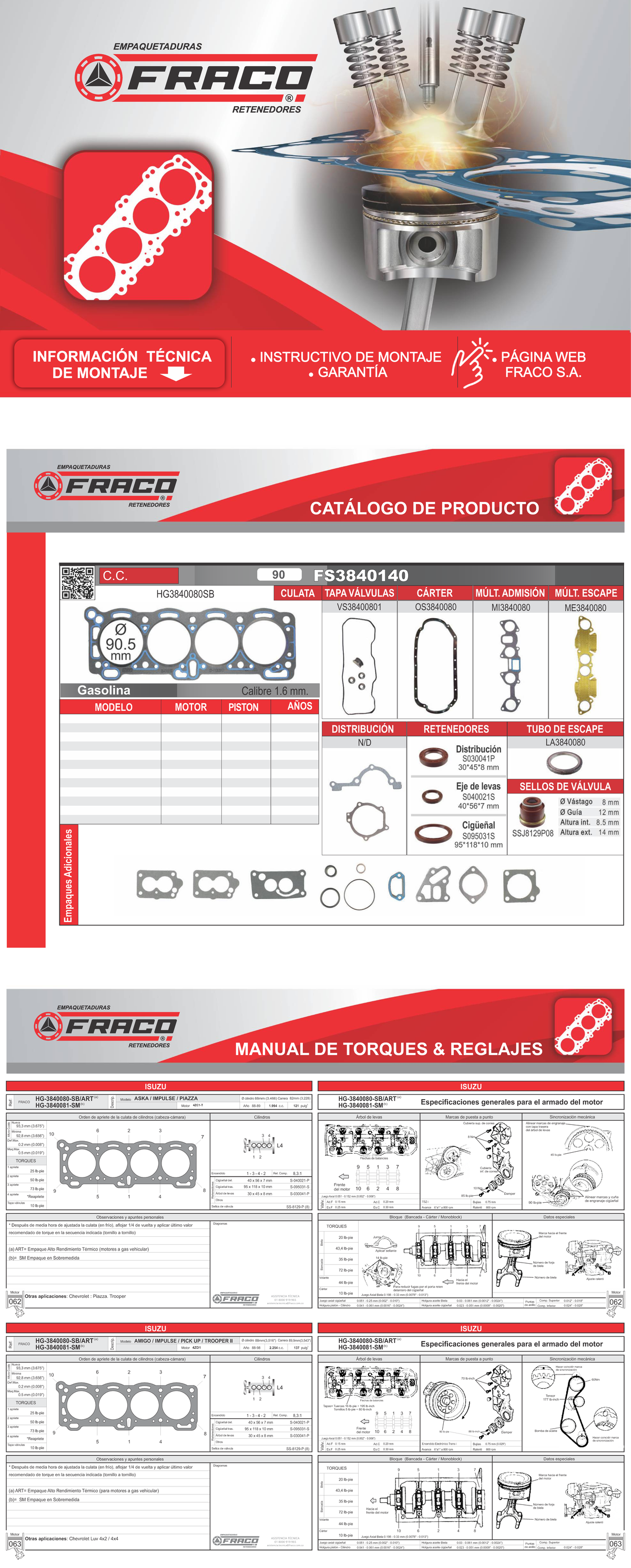 FS3840140 - Ayuda de referencias - MANUAL DE TORQUES & REGLAJES Ref ...