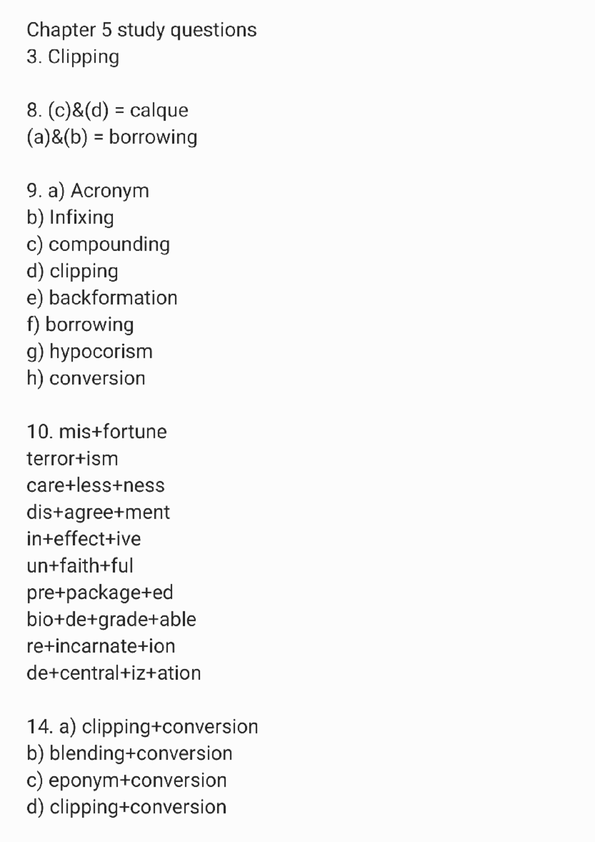 chapter 5 with morph - Global - Studocu