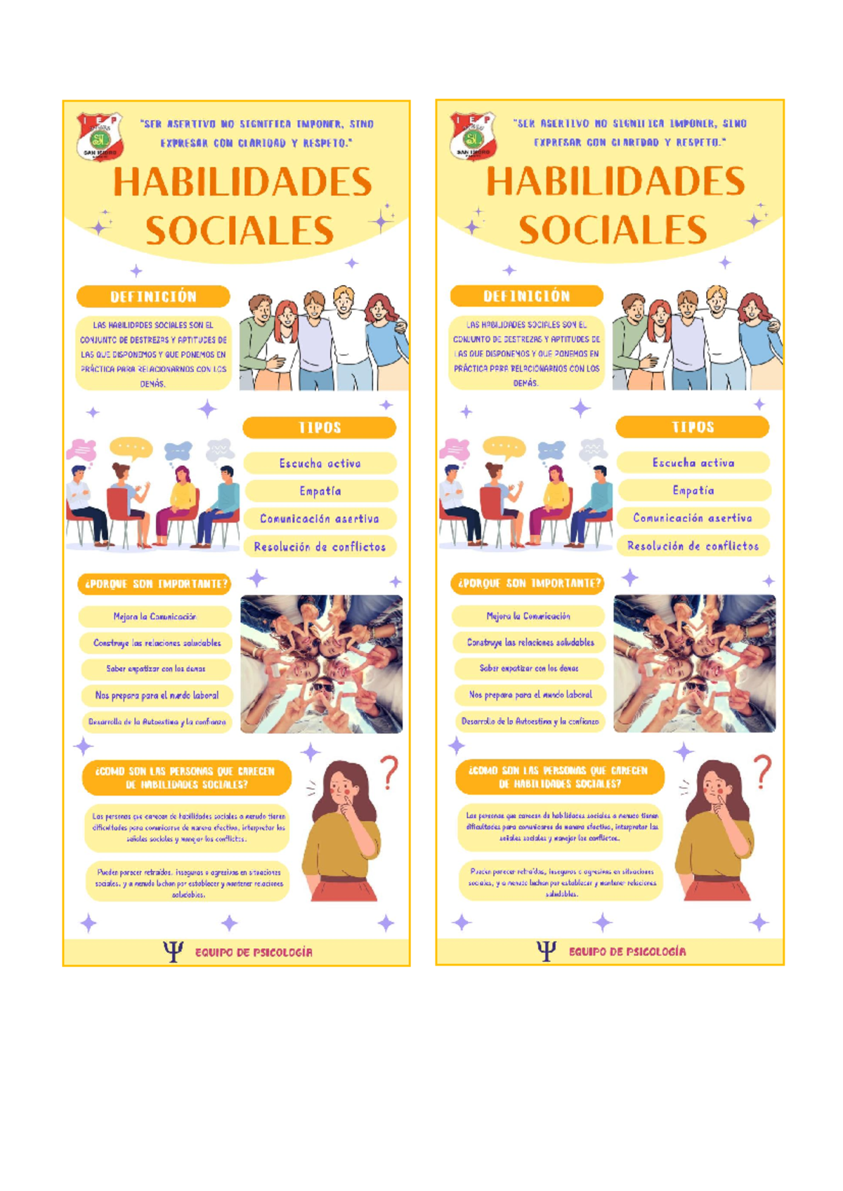 Infografia Habilidades Sociales - ASERTIVO NO SIGNIFICA IMPONER, SINO ...
