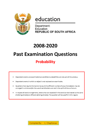 Gr 12 2020 Mathematics Paper 1 - Topic Revision Questions - Mathematics ...