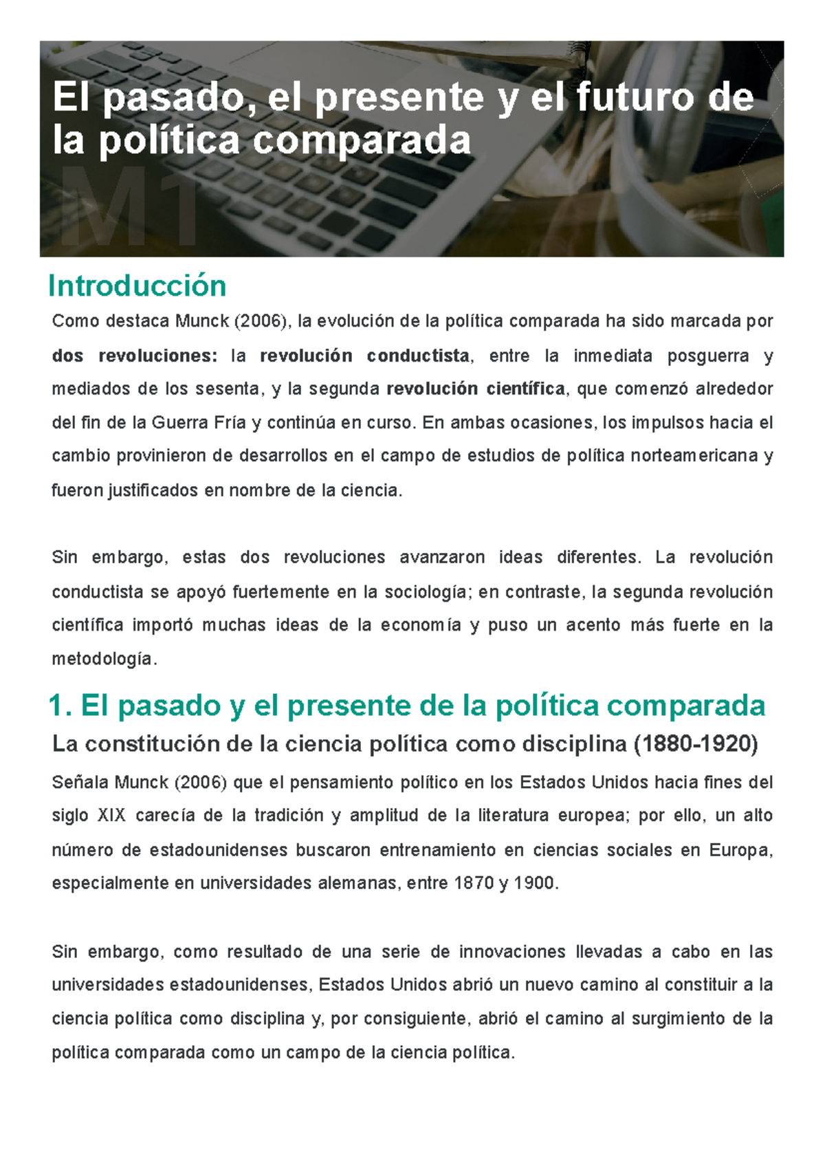 M1L4 - Sistemas Politicos Comparados - El pasado, el presente y el ...