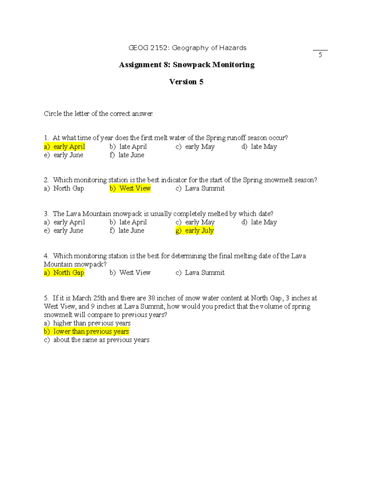 Assignment 8 Worksheet 5 dsadas sdad sdsadsa - GEOG 2152: Geography of ...
