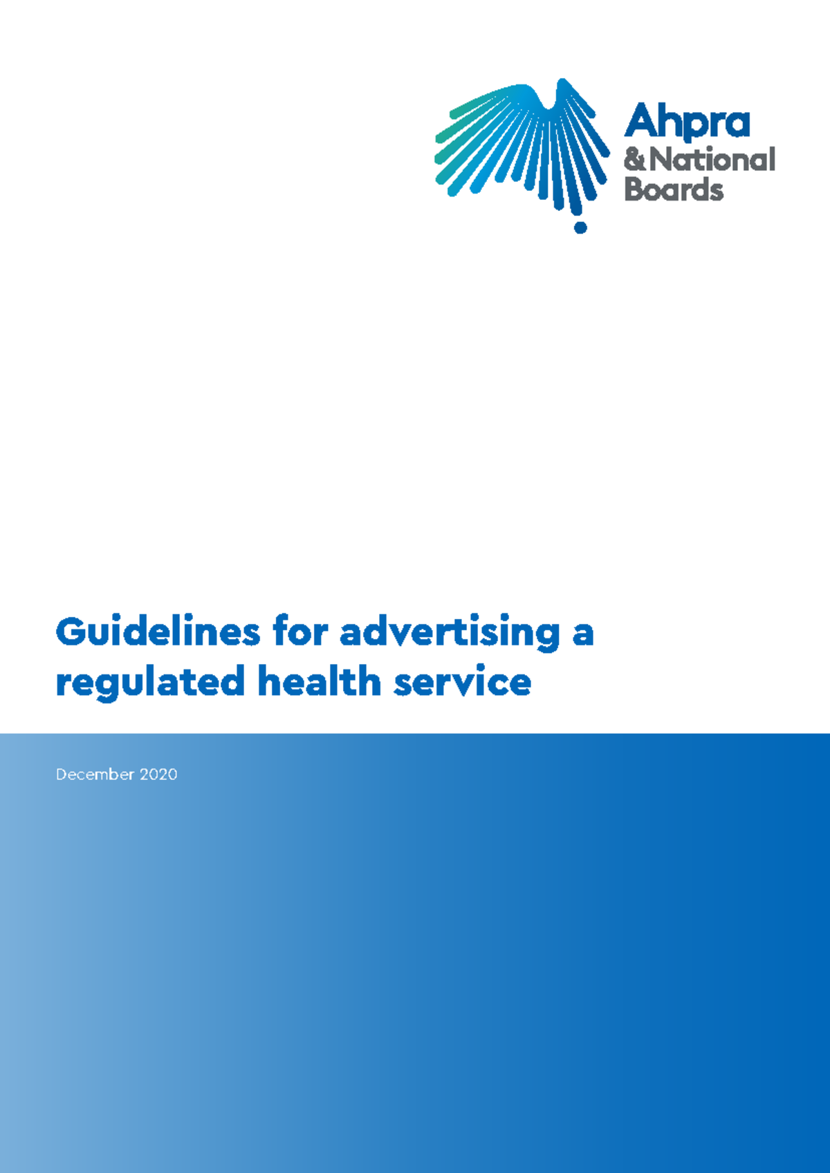 Ahpra Guidelines Guidelines for advertising a regulated health service ...