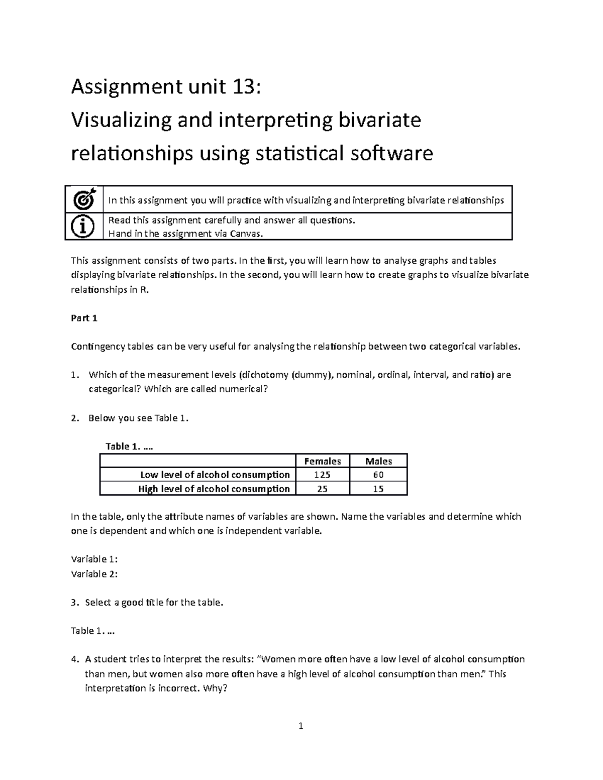 Unit 13 - Assignment without answers - Assignment unit 13: Visualizing ...