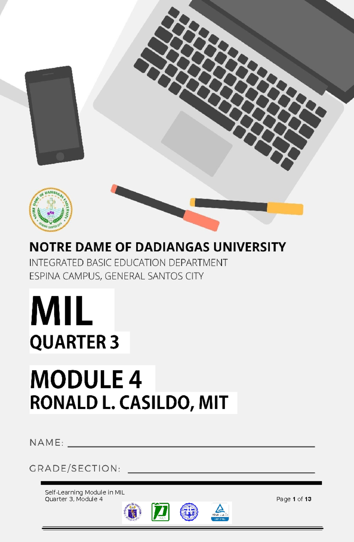 MIL-12-Module-4 - nnn - ####### Self-Learning Module in MIL ####### Quarter 3, Module 4 Page 1 ...