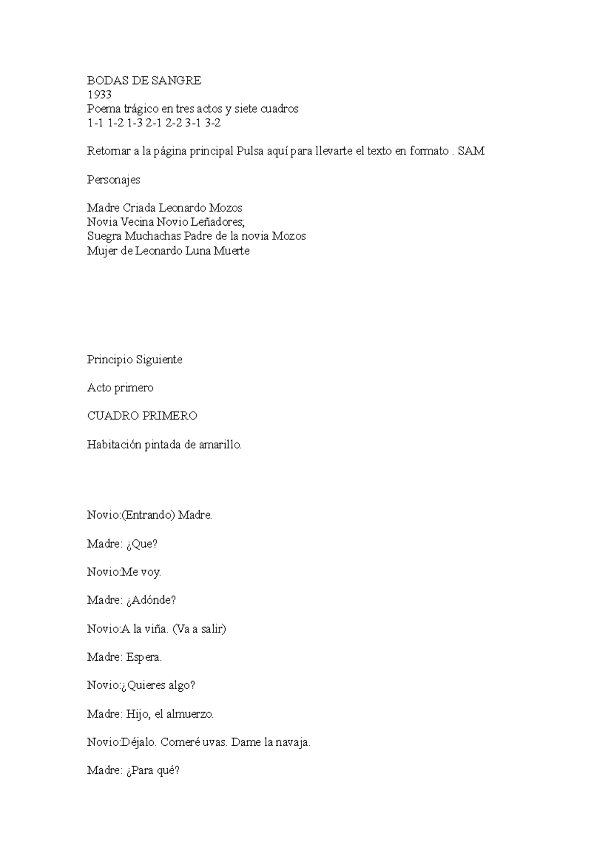 Bodas DE Sangre - Analisis literario - BODAS DE SANGRE 1933 Poema ...