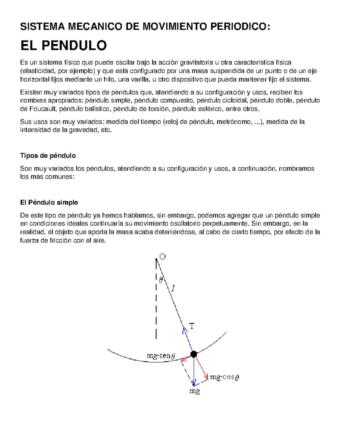 Sistema Mecanico De Movimiento Periodico - SISTEMA MECANICO DE ...