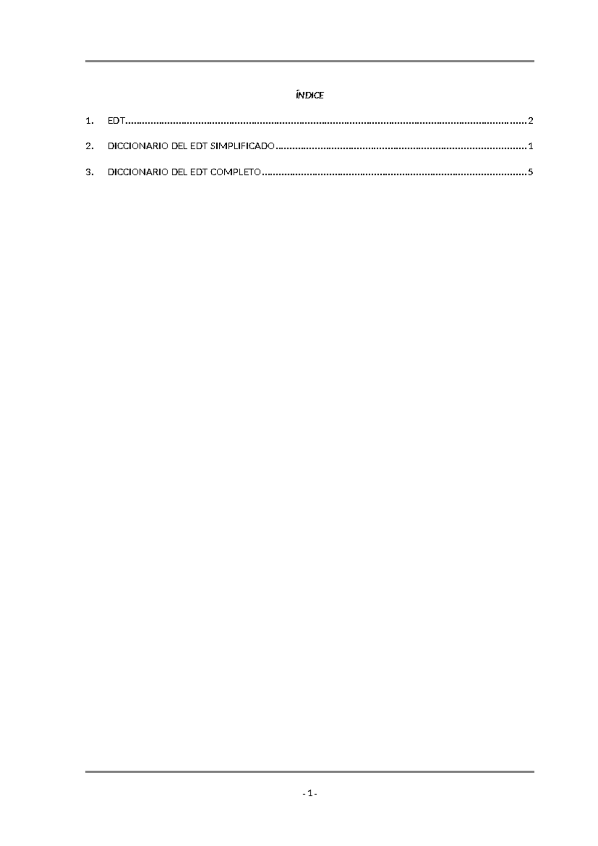 Ejemplo de EDT - dasdasdas - ÍNDICE 1. - Studocu