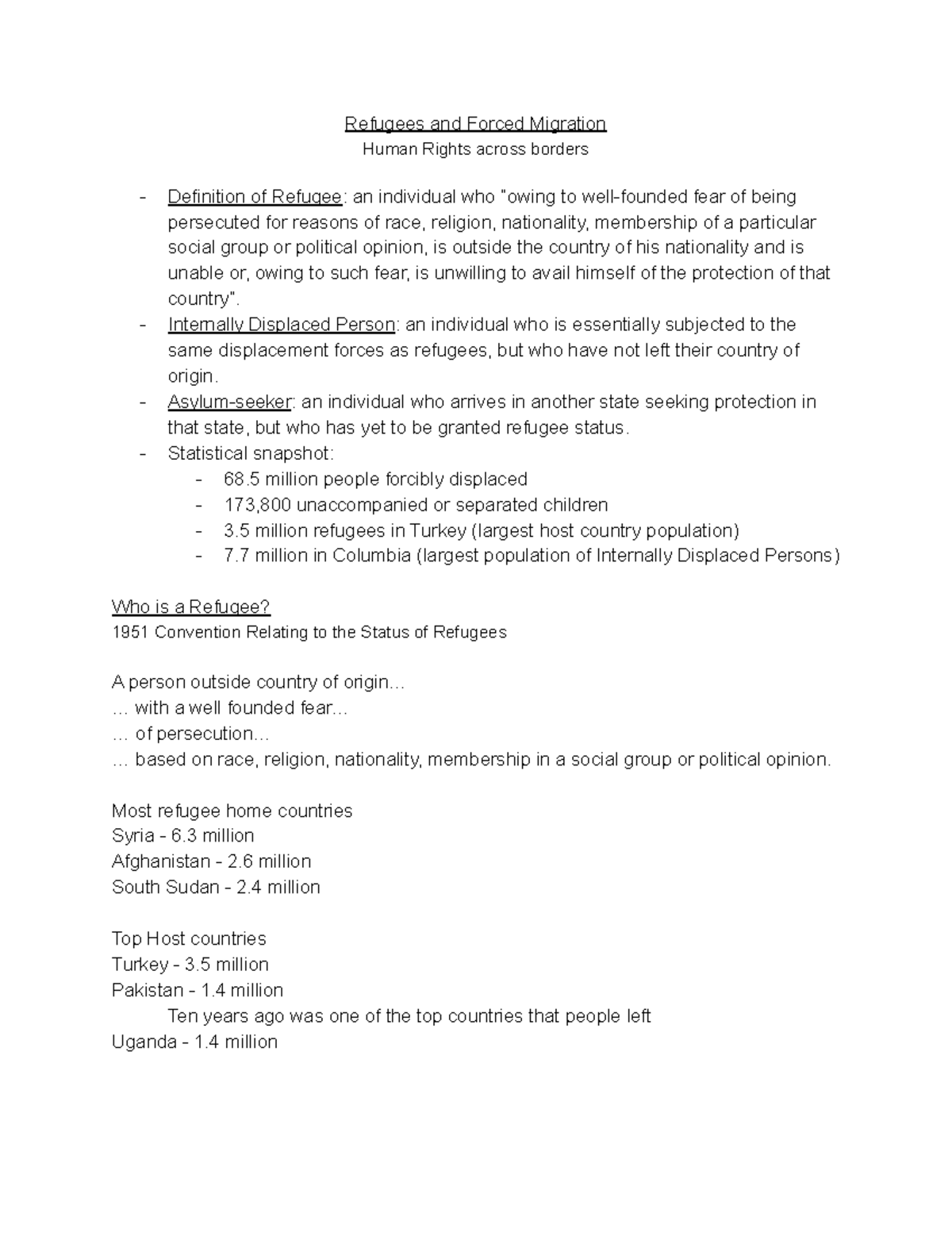 Refugees - Internally Displaced Person: an individual who is ...