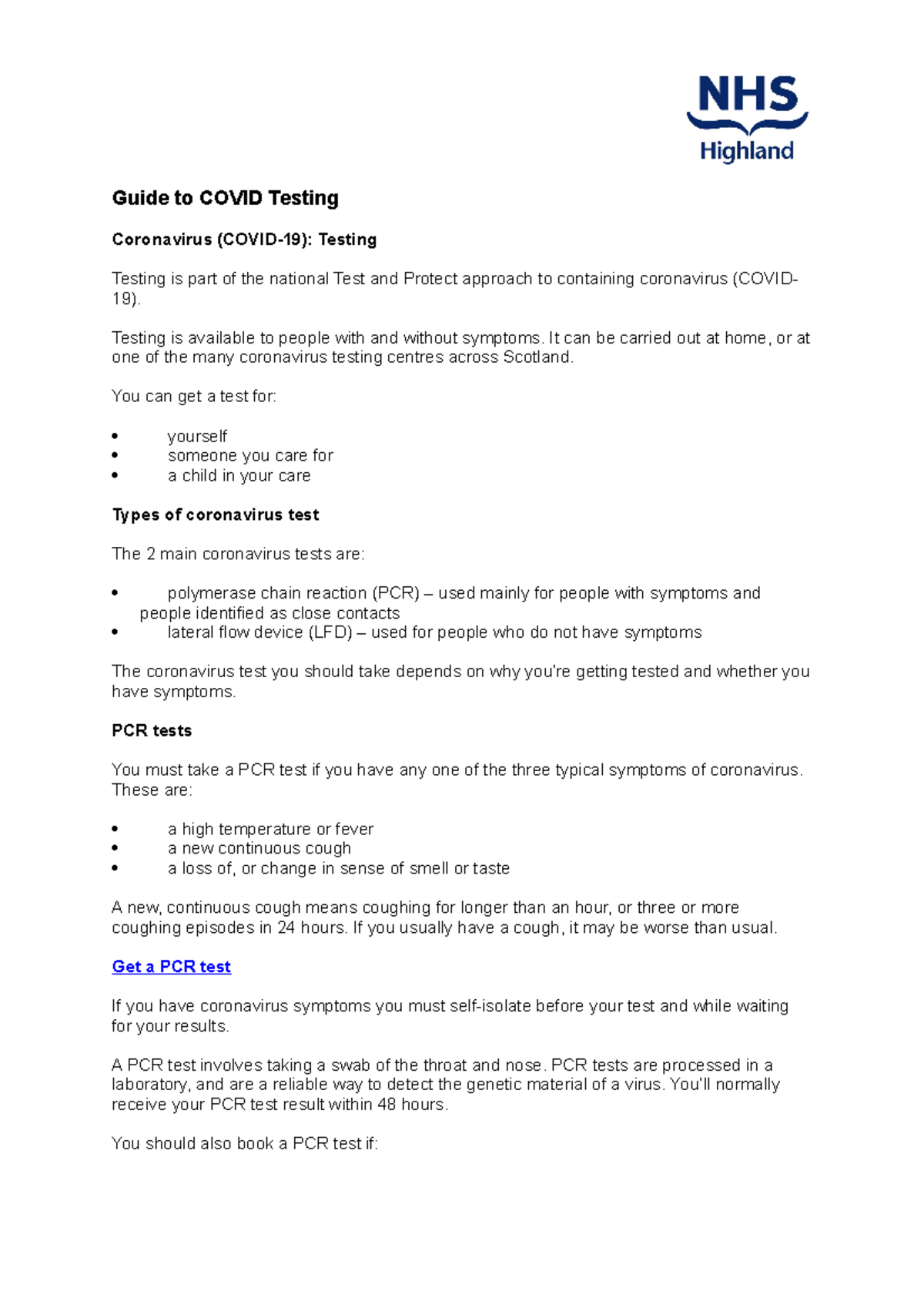 Guide to Testing - CORE and SNCCCORE and SNCCCORE and SNCCCORE and SNCC ...