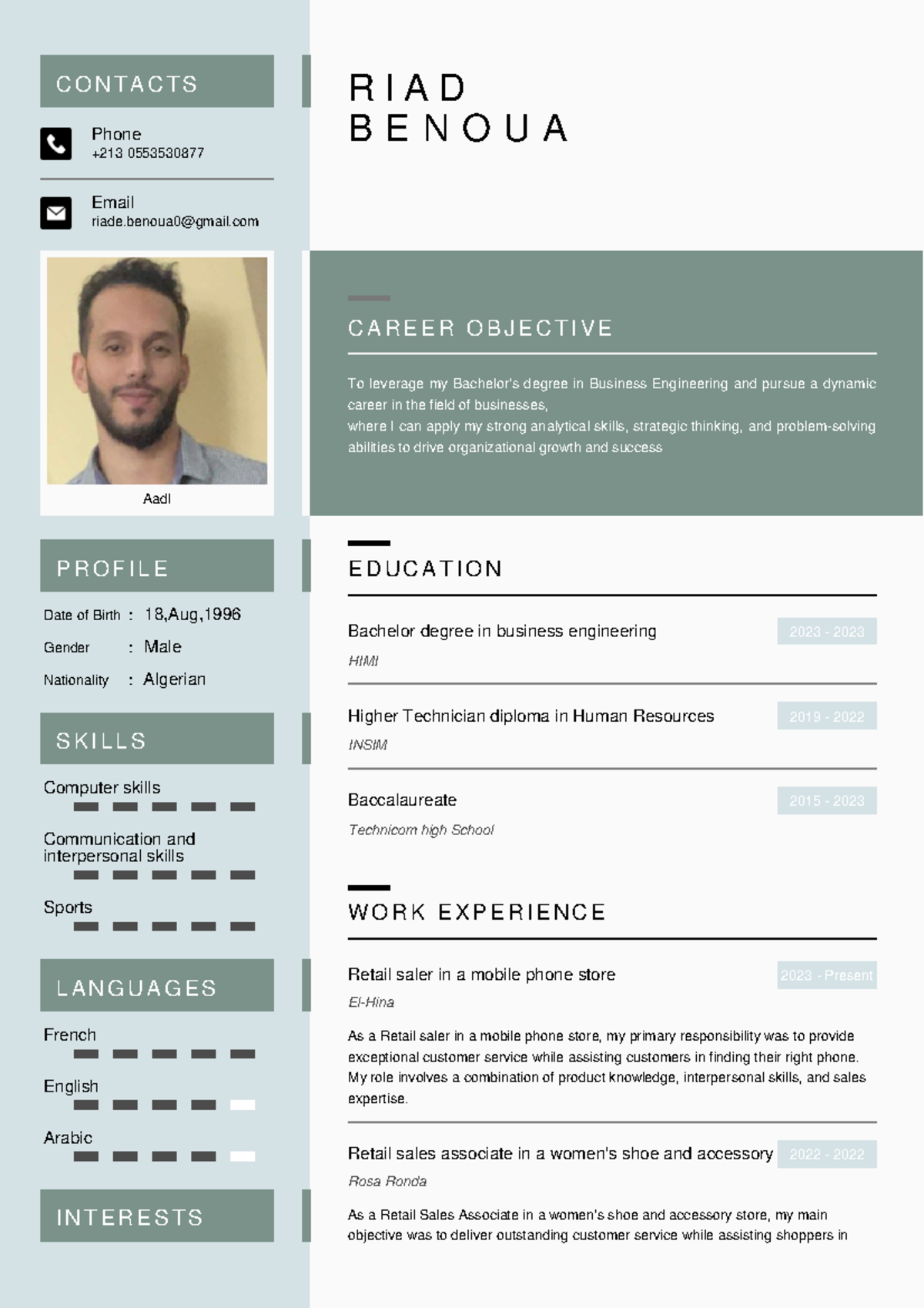 Null - Mon cv en cas ou vous aurait du travail pour moi - C O N T A C T ...