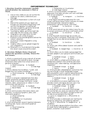 Empowerment Technologies Module 1 - Empowerment Technologies QUARTER 2 ...